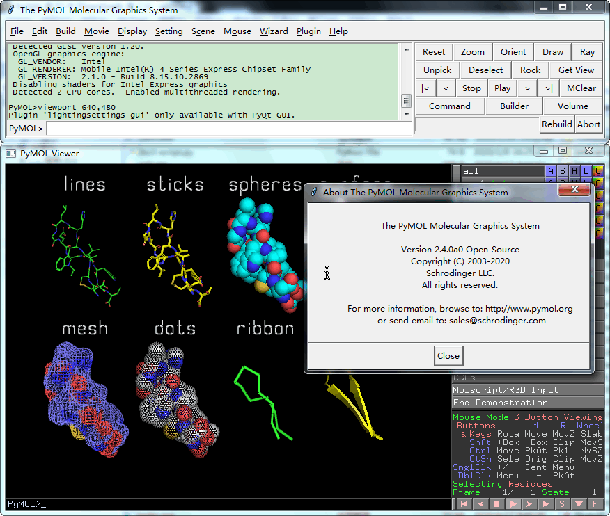 开源版和试用版pymol的安装|Jerkwin